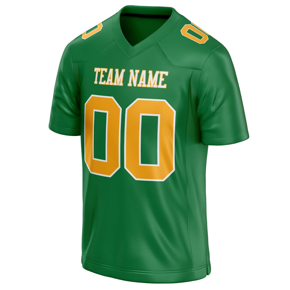 Custom Grass Green gold Solid Colour Football Jersey – Activestylex